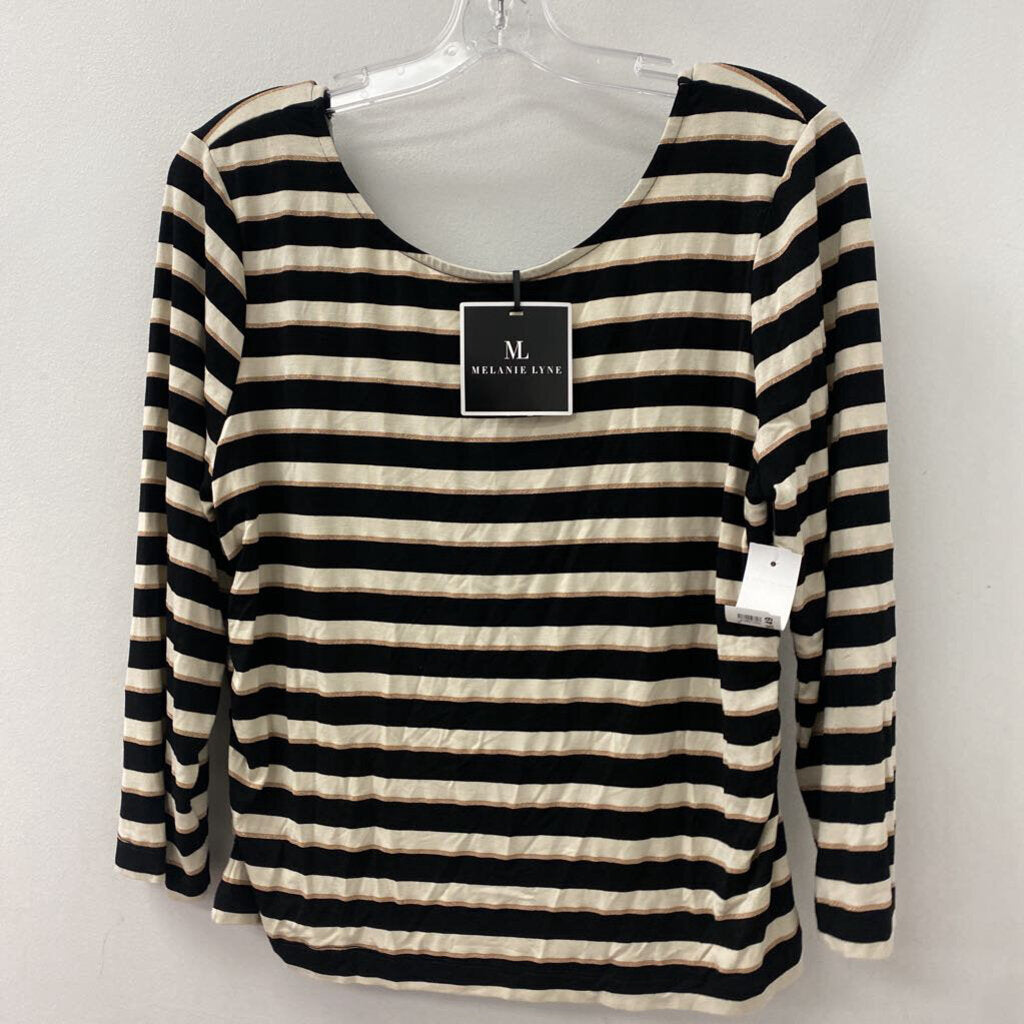 MELANIE LYNE WOMEN'S TOP cream black champagne XL – The Comeback