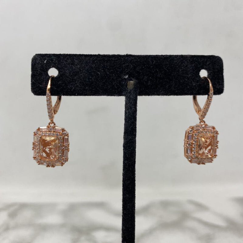 925 WOMEN'S EARRINGS peach clear – The Comeback
